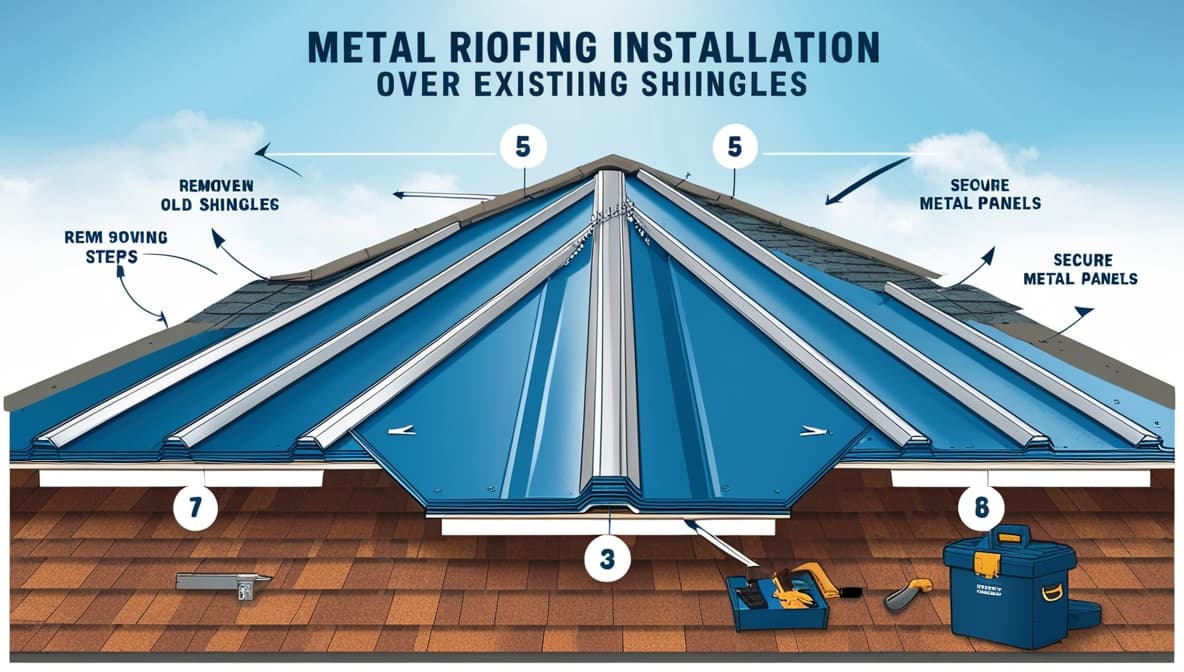 How to Install Metal Roofing Over Shingles: Save Big Now! - Absolute ...